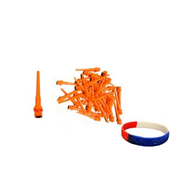 海外輸入品 ダーツ チップ ポイント  Neon Orange Long Tufflex Extra Strong 2BA 3/16" Thread Soft Tip Dart Points 100-1000 Packs Plus USA ...