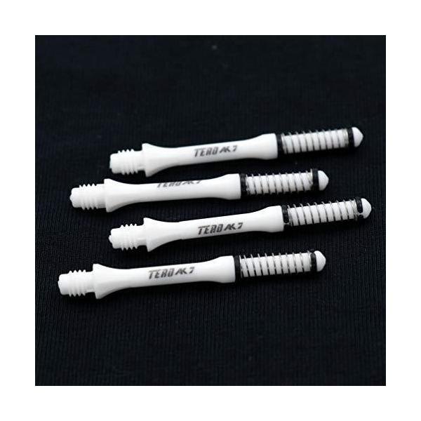海外輸入品 ダーツ シャフト  CUESOUL TERO AK7 Very Slim Dart Shafts White S/M/L Built-in Spring Telescopic for Steel Tip Darts and So...