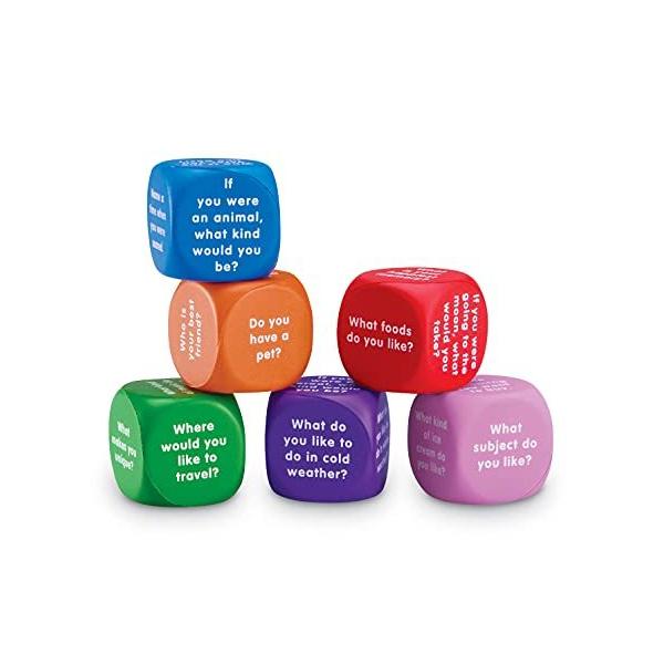 知育玩具 パズル ブロック ラーニングリソース LER7300 Learning Resources Conversation Cubes -Ages 6+, Foam Cubes for Social Emotional Learning...