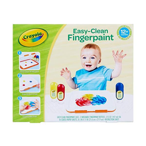 クレヨラ アメリカ 海外輸入 知育玩具 811477 Crayola Mess Free Finger Painting Station ? Washable Finger Paint for Toddlers, Essential Eas...