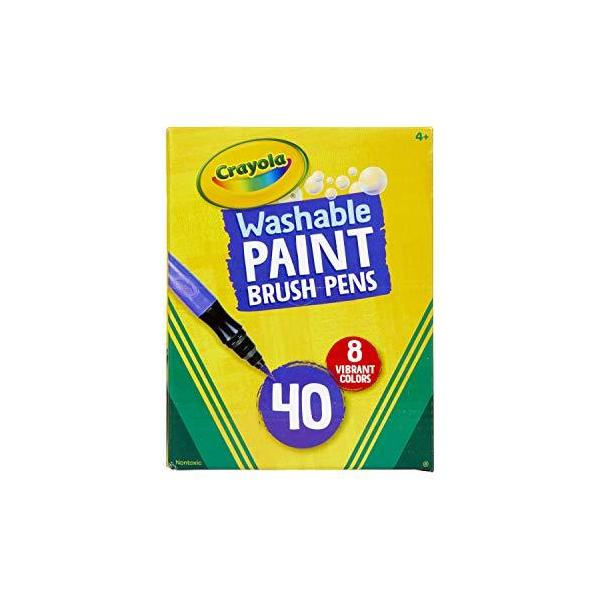 クレヨラ アメリカ 海外輸入 知育玩具 546203 Crayola No-Drip Paint Brush Pens, Assorted Colors Set, 40 Count, Creative Gift for Kids and T...