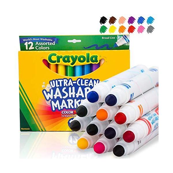 クレヨラ アメリカ 海外輸入 知育玩具 58-7812 Crayola Broad Line Markers (12 Count), Washable Markers for Kids, Assorted Colors, Arts &amp...