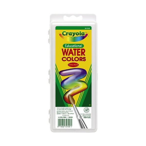 クレヨラ アメリカ 海外輸入 知育玩具 530160 Crayola Watercolor Paint Set (16 Count), Washable Paint for Kids, 1 Paint Brush, Arts &amp; C...