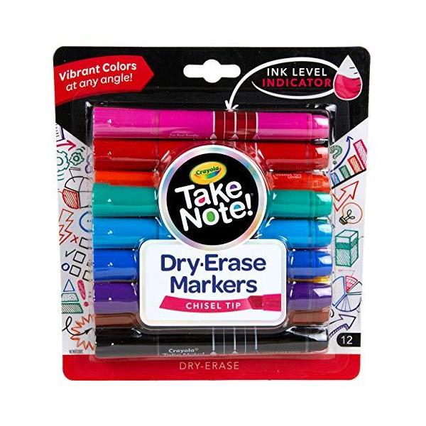 クレヨラ アメリカ 海外輸入 知育玩具 586545 Crayola Take Note Dry Erase Markers for School (12ct) Essential Easter Basket Stuffers, Chise...