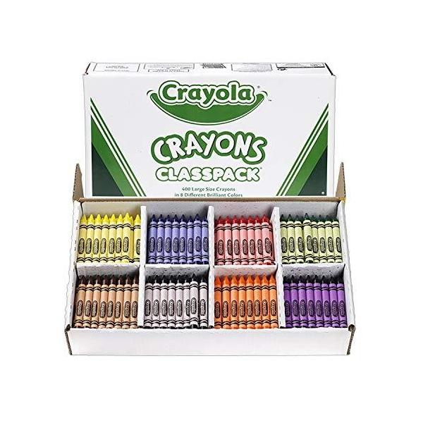 クレヨラ アメリカ 海外輸入 知育玩具 52 8038 Crayola Crayon Classpack - 400ct (8 Colors), Large Crayons for Kids &amp; Toddlers, Bulk Sch...