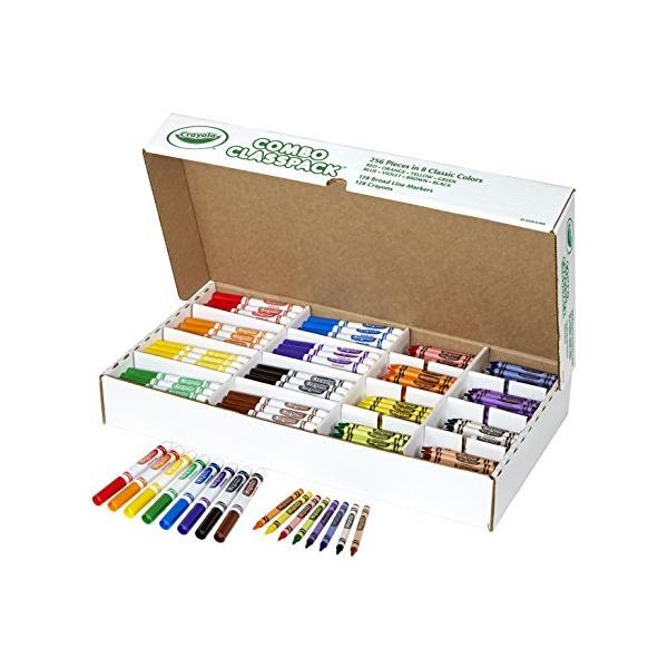 クレヨラ アメリカ 海外輸入 知育玩具 52-3349 Crayola Crayons and Washable Markers Classpack (256ct), Bulk Markers for Kids, Teacher Art S...