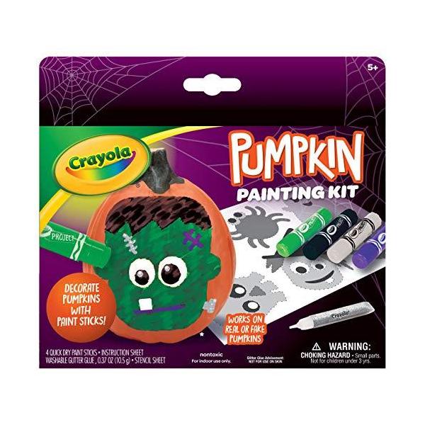 クレヨラ アメリカ 海外輸入 知育玩具 54-1090 Crayola No Carve Pumpkin Decorating Kit with Paint Sticks, Less Mess Paint Set for Kids, Gif...