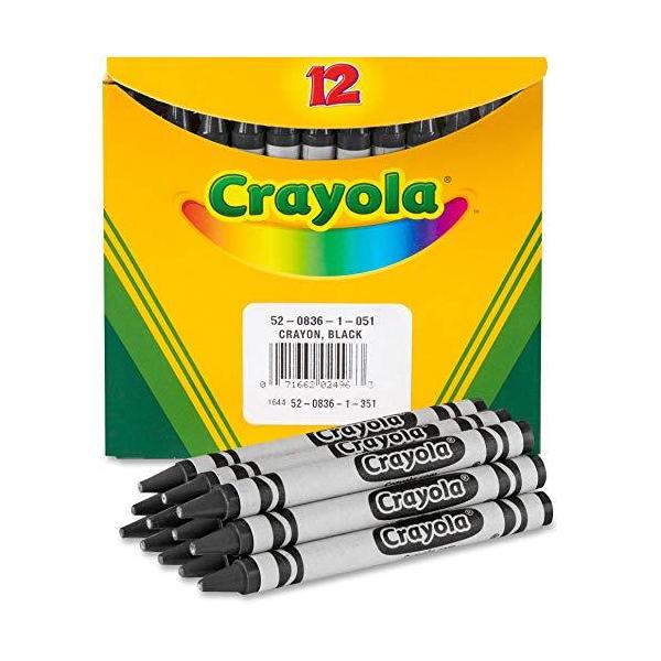 クレヨラ アメリカ 海外輸入 知育玩具 5208361051 Crayola Crayons, Black, Single Color Crayon Refill, 12 Count Bulk Crayons, School Supplie...