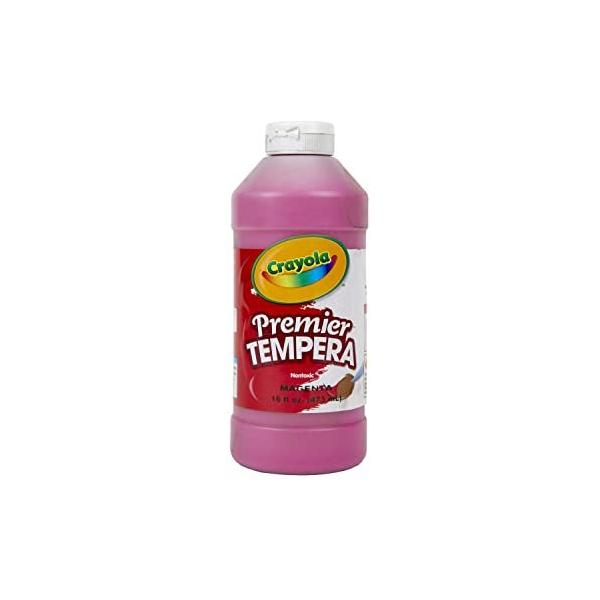 クレヨラ アメリカ 海外輸入 知育玩具 541216 Crayola Premier Tempera Paint For Kids - Magenta (16oz), Kids Classroom Supplies, Great For A...