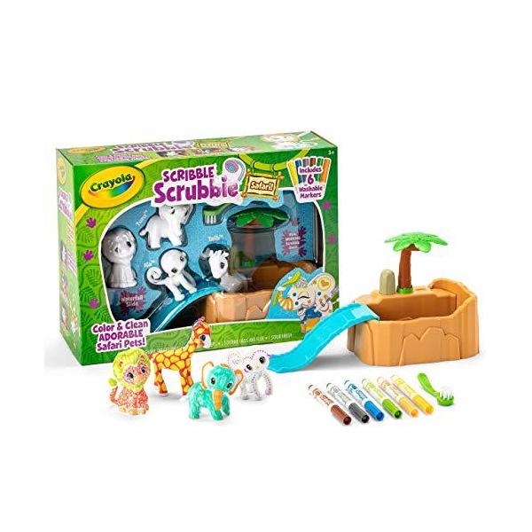クレヨラ アメリカ 海外輸入 知育玩具 747267 Crayola Scribble Scrubbie Safari Animals Tub Set, Color &amp; Wash Creative Toy, Gift for Kid...