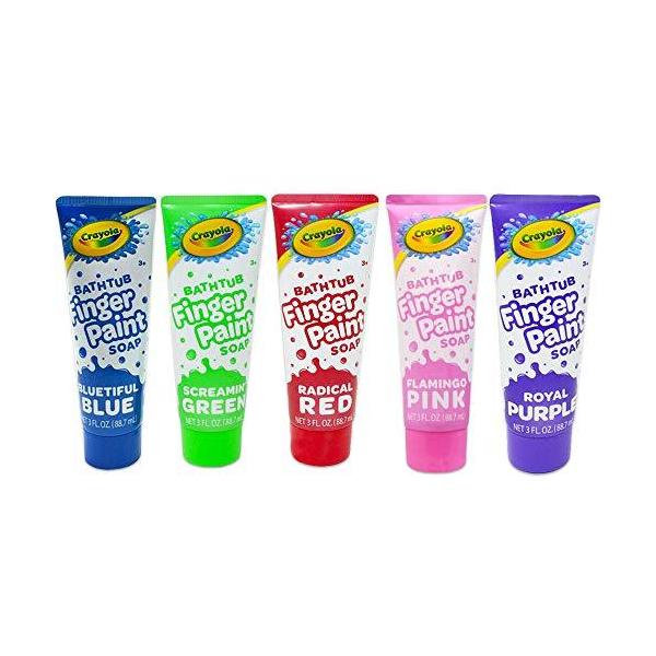 クレヨラ アメリカ 海外輸入 知育玩具 43234-2159 Crayola Bathtub Fingerpaint 5 Color Variety Pack, 3 Ounce Tubes (Bluetiful Blue, Screamin...