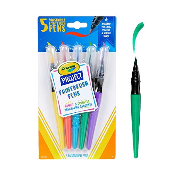 クレヨラ アメリカ 海外輸入 知育玩具 54 6205 Crayola Washable No Drip Paint Brush Pens, Paint Set for Kids, 5 ct海外限定品を迅速輸入！5〜15営業日にて発送します...