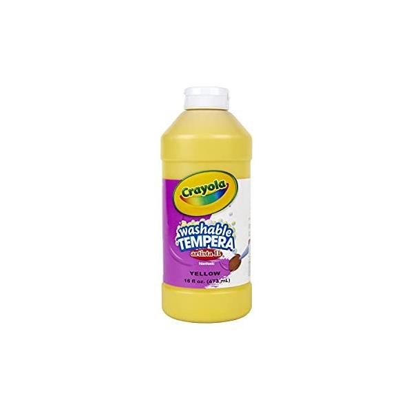 クレヨラ アメリカ 海外輸入 知育玩具 54-3115-034 Crayola Artista II Washable Tempera Paint - Yellow (16oz), Kids Arts &amp; Crafts Suppli...
