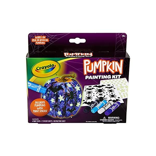 クレヨラ アメリカ 海外輸入 知育玩具 54-1091 Crayola Galaxy No Carve Pumpkin Decorating Kit, Less Mess Kids Paint Set, Glow in the Dark S...