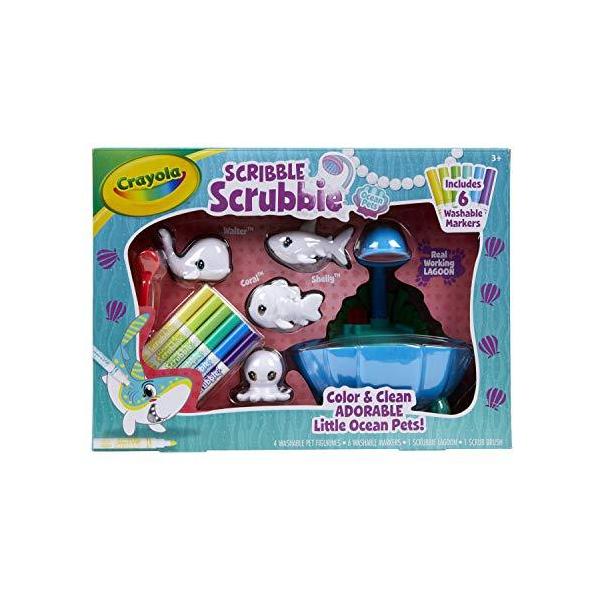 クレヨラ アメリカ 海外輸入 知育玩具 747441 Crayola Scribble Scrubbie Pets Blue Lagoon Playset, Pet Toys For Girls &amp; Boys, Gifts For ...
