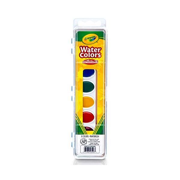 クレヨラ アメリカ 海外輸入 知育玩具 53-1508 Crayola Watercolor Set with Brush, At Home Crafts for Kids, 8 Count (53-1508)海外限定品を迅速輸入！5〜15...