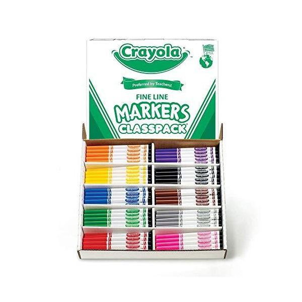 クレヨラ アメリカ 海外輸入 知育玩具  Crayola Non-Washable Classpack Markers, Fine Point, Ten Assorted Colors, 200/Box海外限定品を迅速輸入！5〜15営業日に...
