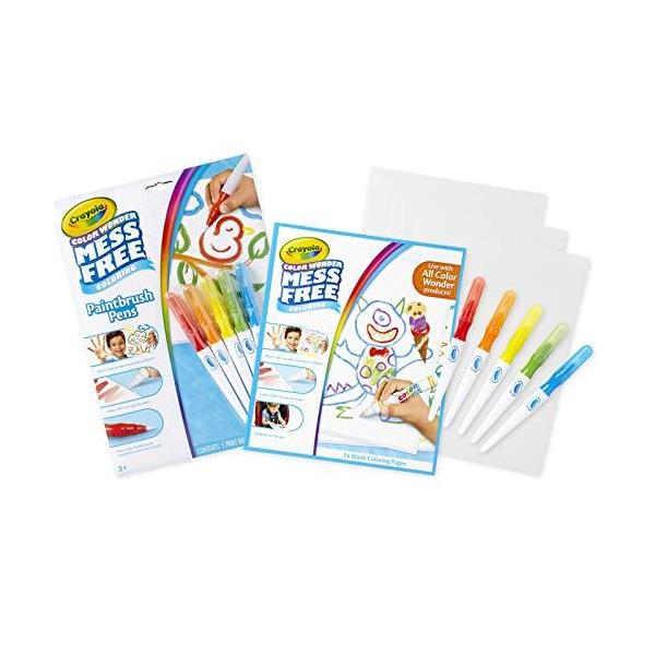 クレヨラ アメリカ 海外輸入 知育玩具 752023 Crayola Color Wonder Paintbrush Pens &amp; Paper, Mess Free Coloring for Toddlers, Painting S...