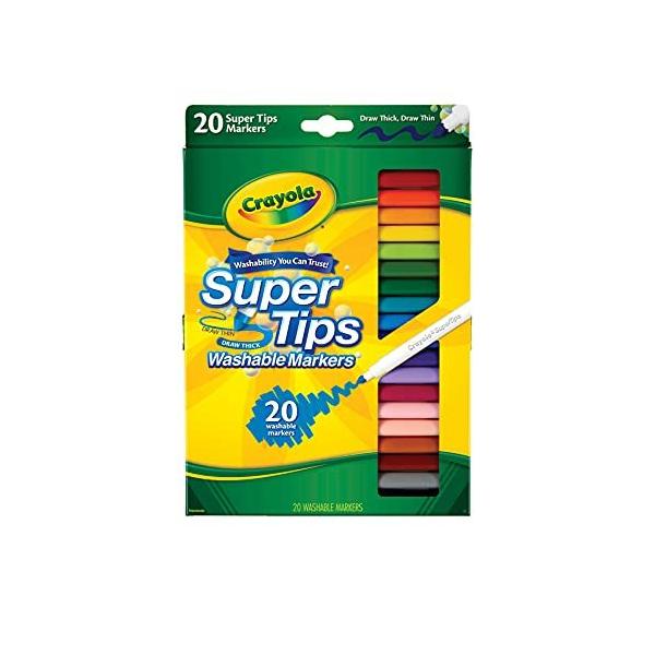 クレヨラ アメリカ 海外輸入 知育玩具 58 8106 Crayola Super Tips Markers, Coloring Book Markers, 20 count海外限定品を迅速輸入！5〜15営業日にて発送します。商品名（自動翻...