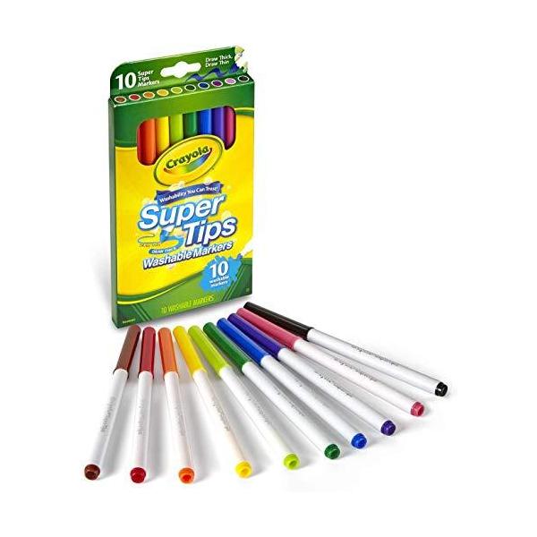 クレヨラ アメリカ 海外輸入 知育玩具 58 8610 Crayola Super Tips Markers, Washable Markers, 10Count, Assorted海外限定品を迅速輸入！5〜15営業日にて発送します。型番：...