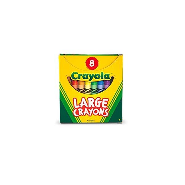 クレヨラ アメリカ 海外輸入 知育玩具 52-0080 Crayola Large Crayons - Assorted (8 Count), Giant Crayons for Kids &amp; Toddlers, Ages 2+海外...