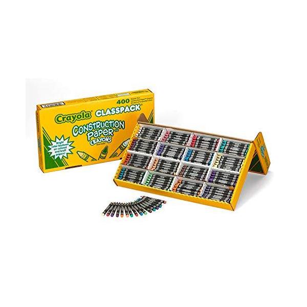 クレヨラ アメリカ 海外輸入 知育玩具 521617 Crayola Construction Paper Crayons Classpack, Bulk Assorted School Supplies, 16 Colors, 400/S...