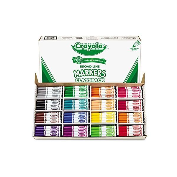 クレヨラ アメリカ 海外輸入 知育玩具 Crayola 588201 Crayola 588201 Non-Washable Classpack Markers, Broad Point, 16 Classic Colors, 256/Bo...