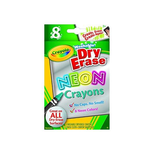 クレヨラ アメリカ 海外輸入 知育玩具 988605 Crayola, Dry-Erase Neon Crayons, Art Tools, 8 Count, Washable, Perfect for Classroom Art Acti...
