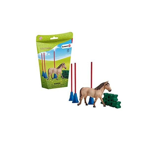 海外輸入 知育玩具 シュライヒホースクラブ 42483 Schleich Farm World, Horse Toy for Girls and Boys, Pony Slalom Playset with Horse Figurine 1...