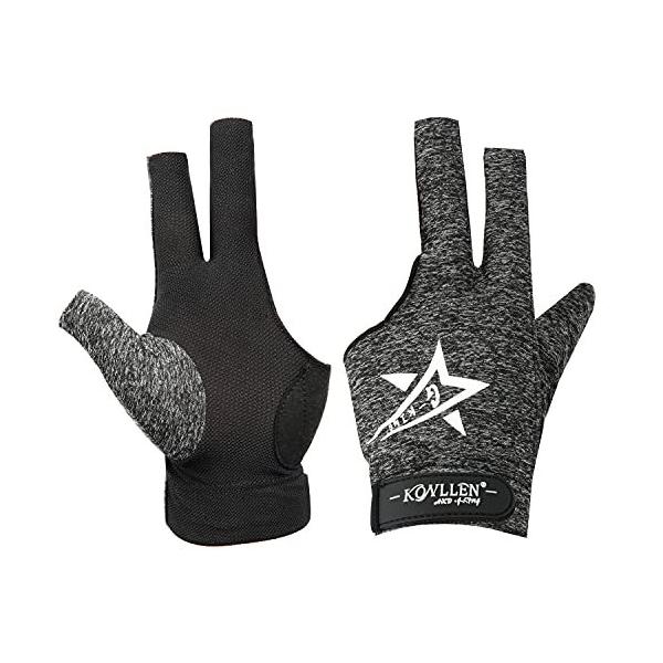 海外輸入品 ビリヤード  KONLLEN Billiards Gloves for Left Hand/Right Hand L/XL Pool Gloves Professional Non-Slip Adjustable Breatha...