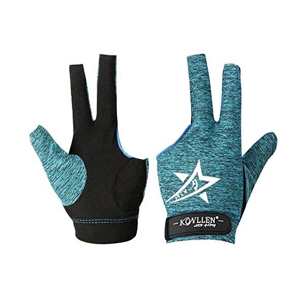 海外輸入品 ビリヤード  KONLLEN Billiards Gloves for Left Hand/Right Hand L/XL Pool Gloves Professional Non-Slip Adjustable Breatha...