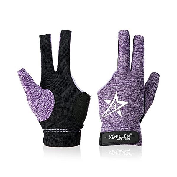 海外輸入品 ビリヤード  KONLLEN Billiards Gloves for Left Hand/Right Hand L/XL Pool Gloves Professional Non-Slip Adjustable Breatha...