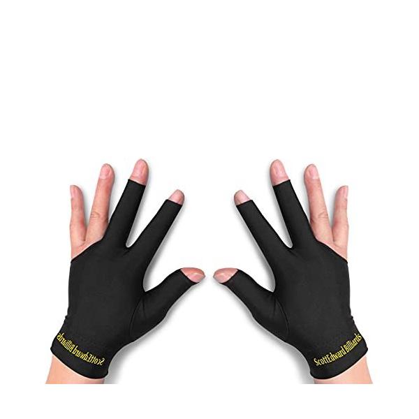 海外輸入品 ビリヤード  Scott Edward Billiard Gloves 10pcs/Set 3 Open Fingers Billiards Glove Pool Cue Gloves Spandex for Left Hand...