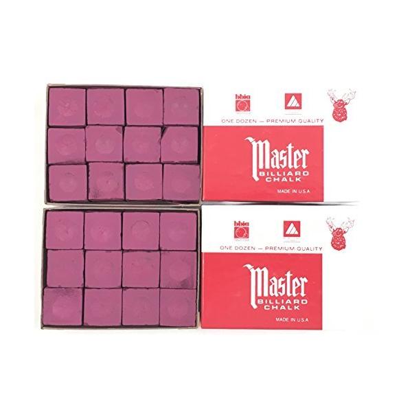 海外輸入品 ビリヤード SG_B01G43W18K_US Made in the USA - 2 Boxes of Master Chalk - 24 Pieces for Pool Cues and Billiards Sticks Ti...