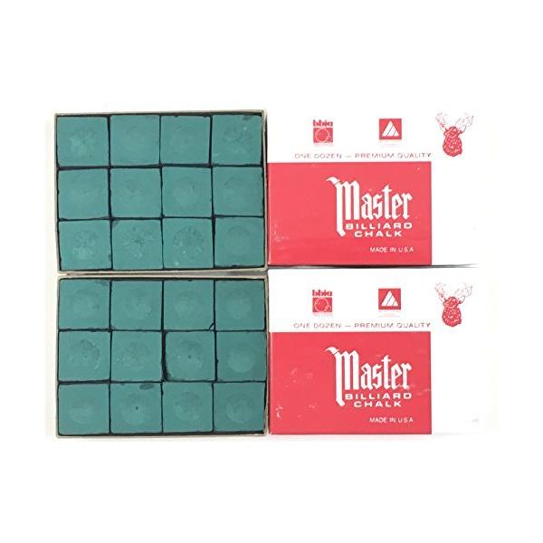 海外輸入品 ビリヤード TRTAZ11A Made in the USA - 2 Boxes of Master Chalk - 24 Pieces for Pool Cues and Billiards Sticks Tips (Fore...