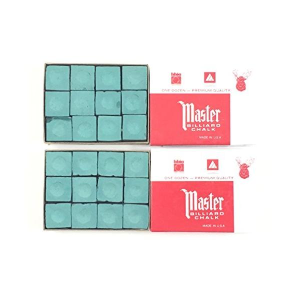 海外輸入品 ビリヤード GRG56769 Made in the USA - 2 Boxes of Master Chalk - 24 Pieces for Pool Cues and Billiards Sticks Tips (Spru...