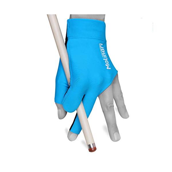 海外輸入品 ビリヤード  Molinari Billiard Pool Cue Glove - for Left Hand (Right-Handed Player), Small, Cyan海外限定品を迅速輸入！5〜15営業日にて発送しま...