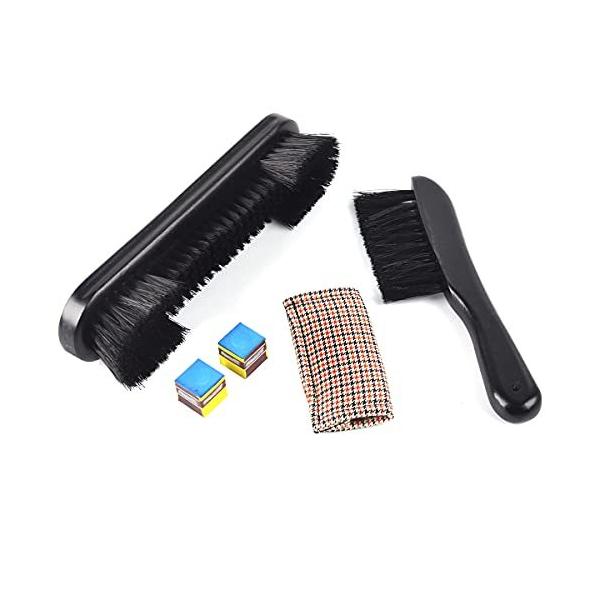 海外輸入品 ビリヤード Complete Pool Table Accessories Set MoyanSuper Billiards Pool Table Cleaning Kit with 9'' Billiard Rail Brus...