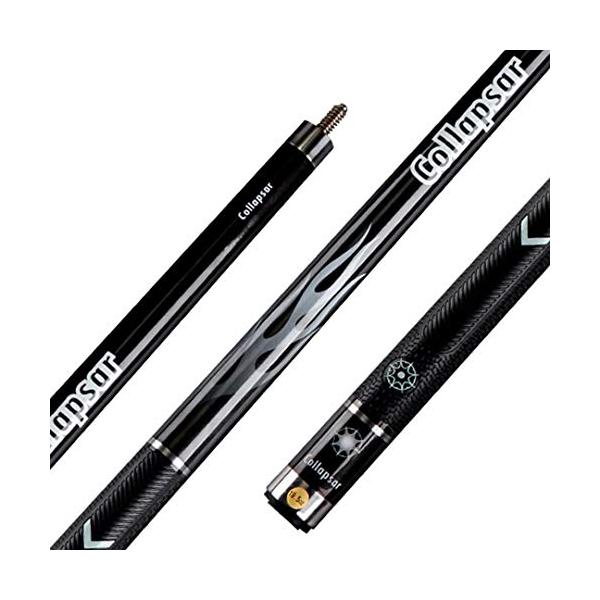 海外輸入品 ビリヤード PD-64MO-VY77 Collapsar R Series 58Inch 2-Pieces Maple Billiard Pool Cue Stick PU Grip (Black, 19OZ)海外限定品を迅速輸...