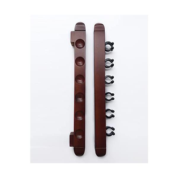 海外輸入品 ビリヤード Billiard Cue Racks-1 LANTE LIFE Billiard Wooden Cue Rack for 6 Pool Sticks, Wall Mount Hardwood Pool Cue Sti...