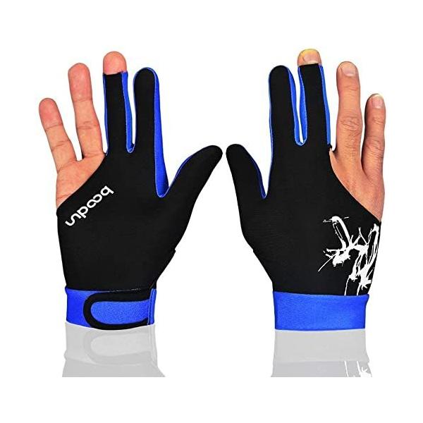 海外輸入品 ビリヤード M050912 Mumian Man Woman Elastic 3 Fingers Show Gloves for Billiard Shooters Carom Pool Snooker Cue Sport - ...