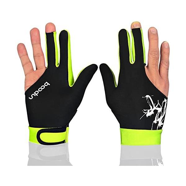 海外輸入品 ビリヤード M050912 Mumian Man Woman Elastic 3 Fingers Show Gloves for Billiard Shooters Carom Pool Snooker Cue Sport - ...