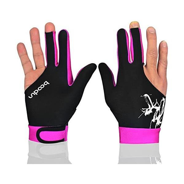 海外輸入品 ビリヤード M050912 Mumian Man Woman Elastic 3 Fingers Show Gloves for Billiard Shooters Carom Pool Snooker Cue Sport - ...