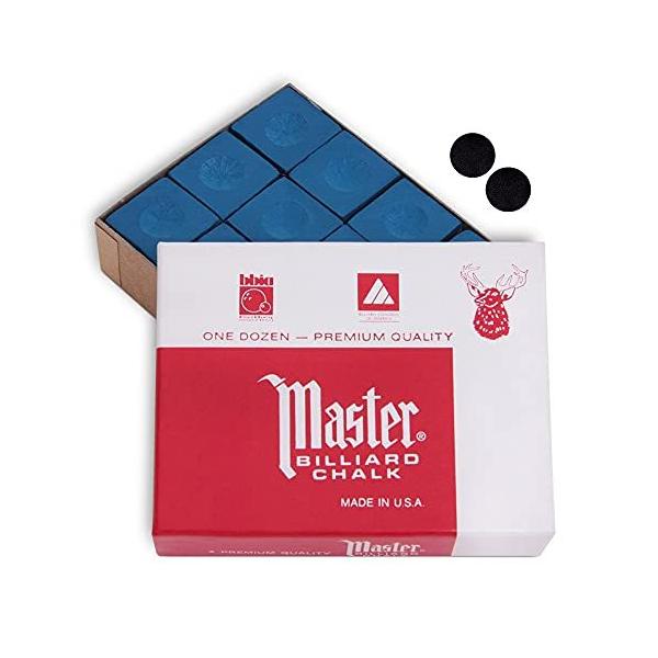 海外輸入品 ビリヤード  Master Chalk Master Billiard Pool Cue Chalk Premium Quality - 1 Dozen - Made in The USA + 2 pcs of Quality ...