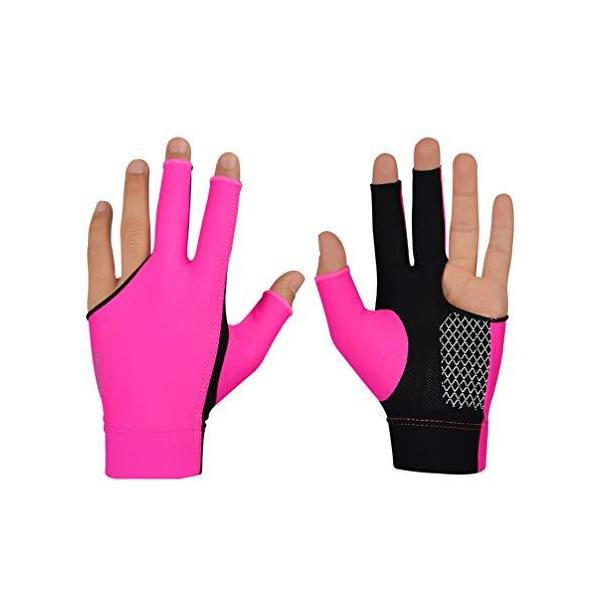 海外輸入品 ビリヤード U801290041GT8VF9ZZ Milisten 1PC Elastic 3 Fingers Show Glove for Billiard Shooters Carom Pool Snooker Cue Sp...