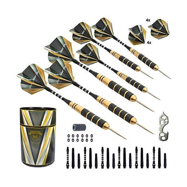 海外輸入品 ダーツ  SHOT TAKER CO. EST. 2017 6pc Steel Tip Darts Set - Professional Darts for Dartboard - Includes Barrels + Plas...