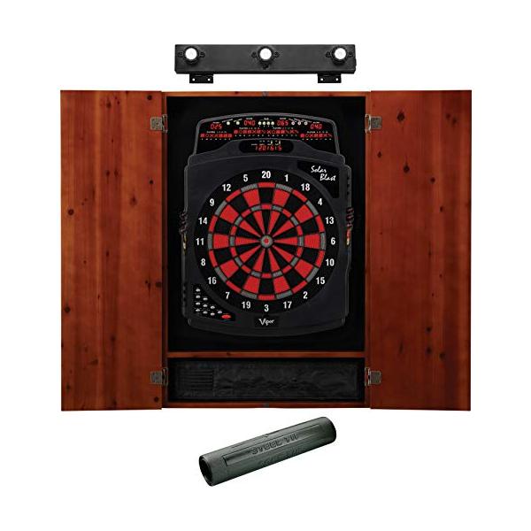 海外輸入品 ダーツ ダーツボード 40-9081 Viper Solar Blast Electronic Dartboard, Metropolitan Cinnamon Cabinet, Dart Mat &amp; Shadow Bu...