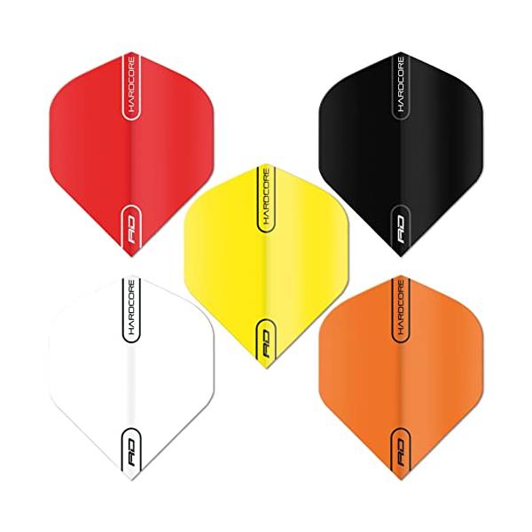 海外輸入品 ダーツ フライト  RED DRAGON Hardcore Colours Selection Pack Extra Thick Standard Dart Flights - 5 Sets Per Pack (15 Dart ...