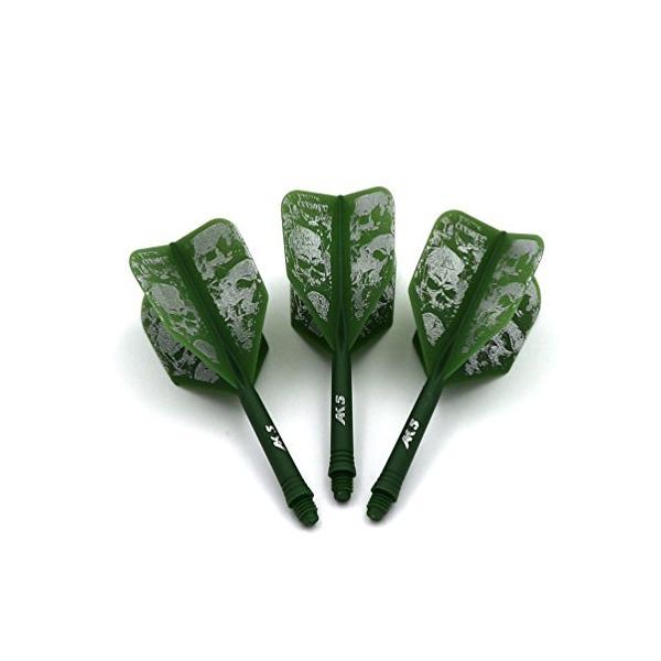 海外輸入品 ダーツ フライト CSAK-5KL10 CUESOUL Integrated Dart Shaft and Flights Green with Pattern Design海外限定品を迅速輸入！5〜15営業日にて発送します。型...