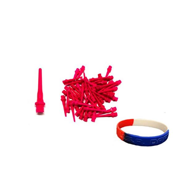 海外輸入品 ダーツ チップ ポイント  Neon Pink Short Tufflex Extra Strong 2BA 3/16" Thread Soft Tip Dart Points 100-1000 Packs Plus USA I...